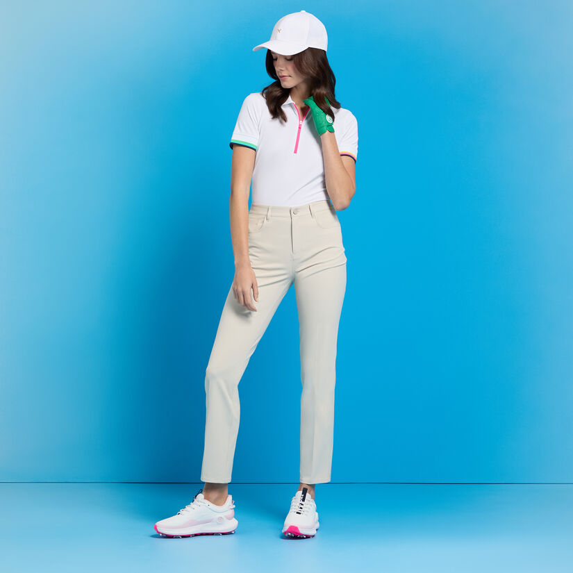 TECH PIQUÉ QUARTER ZIP PERFORMANCE POLO | WOMEN'S POLO SHIRTS | G/FORE