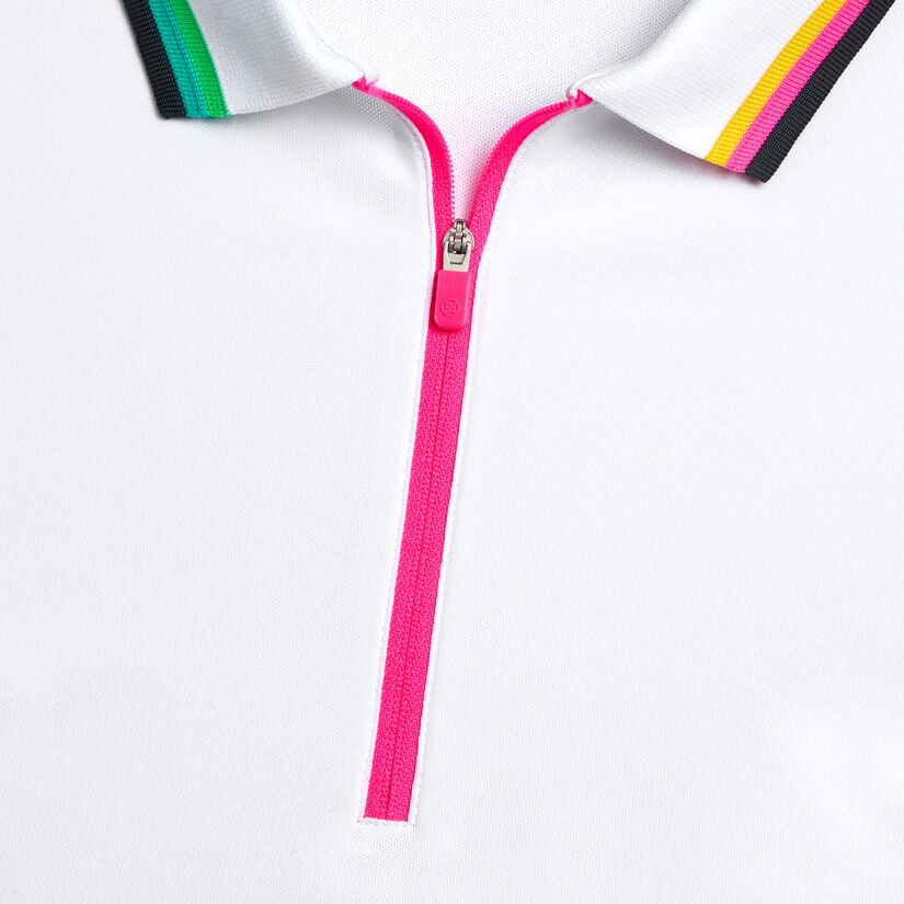 TECH PIQUÉ QUARTER ZIP PERFORMANCE POLO | WOMEN'S POLO SHIRTS | G/FORE