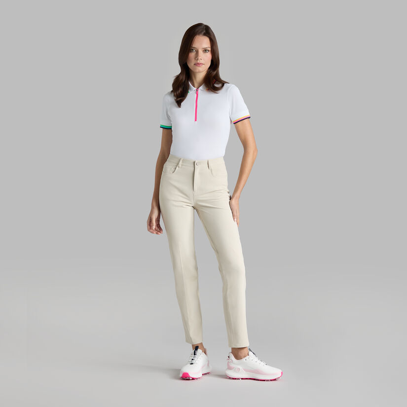 TECH PIQUÉ QUARTER ZIP PERFORMANCE POLO | WOMEN'S POLO SHIRTS | G/FORE