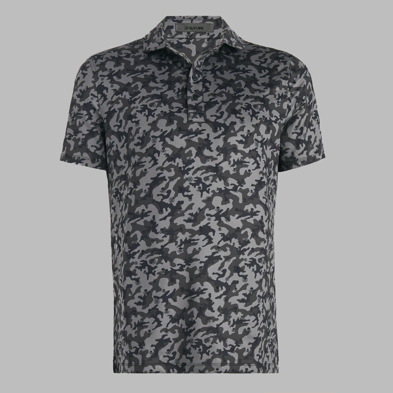 MAPPED ICON CAMO TECH JERSEY MODERN SPREAD COLLAR POLO | MEN'S POLO ...