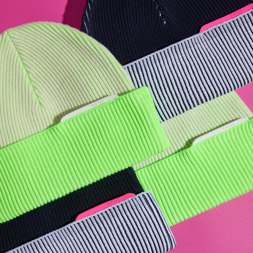 CONTRAST RIB KNIT BEANIE | MEN'S HATS | G/FORE