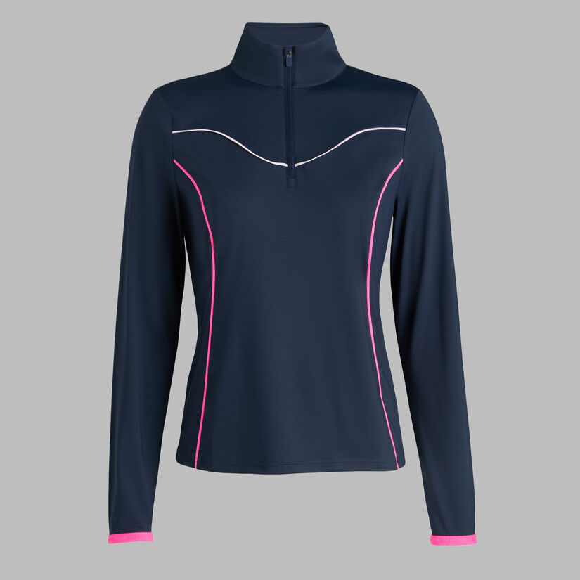 STRETCH NYLON INTERLOCK TIPPED PULLOVER | WOMEN'S PULLOVERS & QUARTER ...
